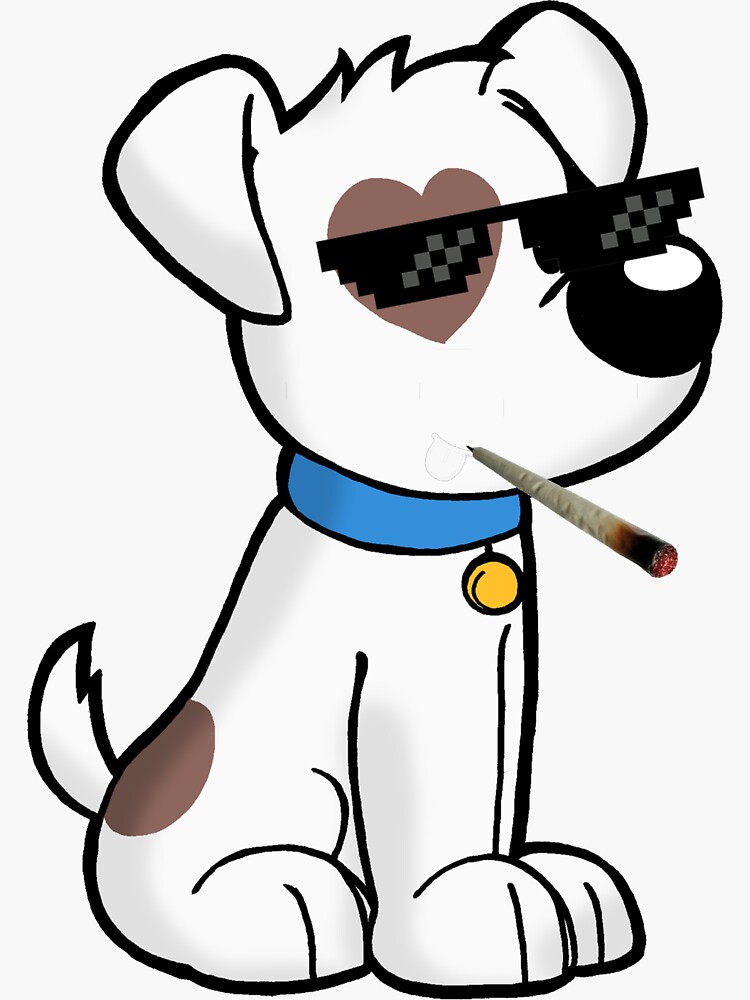 "thug life dog funny meme" Sticker for Sale by Ambilart1 | Redbubble