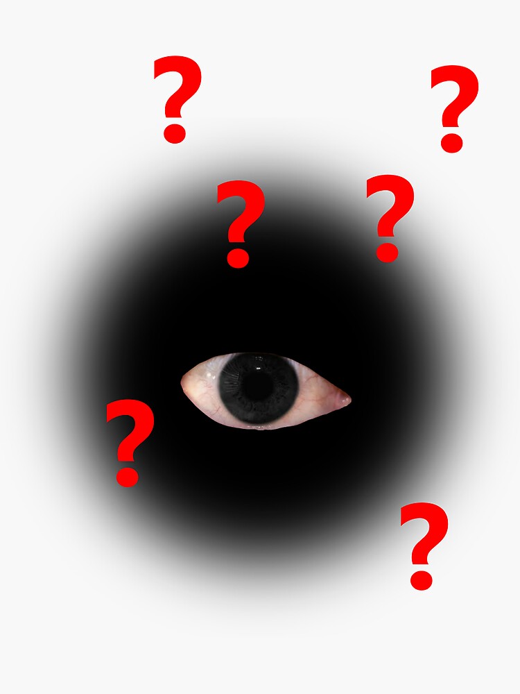 "Weirdcore Eye Void With Question Marks" Sticker for Sale by ...