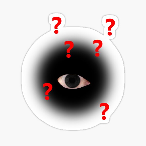 "Weirdcore Eye Void With Question Marks" Sticker for Sale by porkishsoda | Redbubble