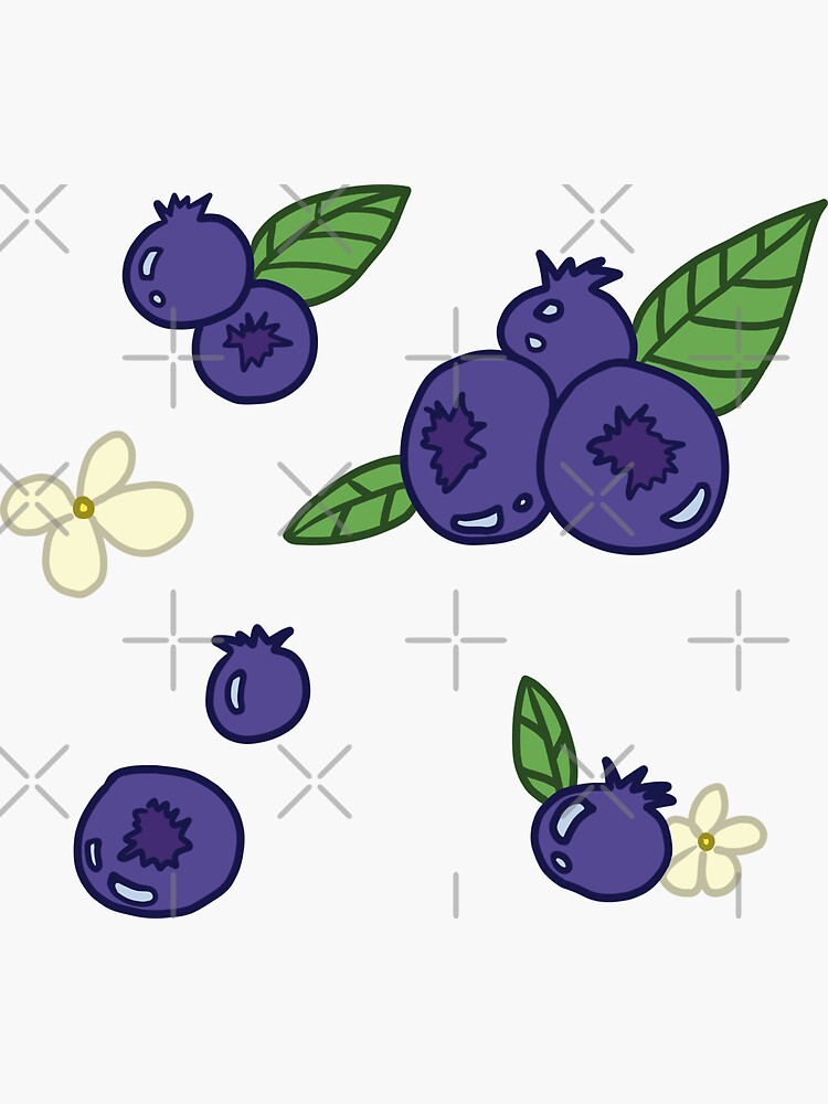 "Blueberry Sticker Pack" Sticker for Sale by Jellibeany | Redbubble