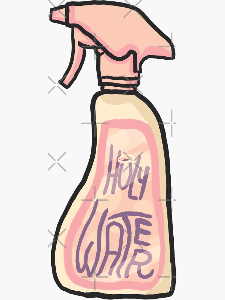 "Holy Water Spray Bottle" Sticker for Sale by ThiagoFalleiro | Redbubble