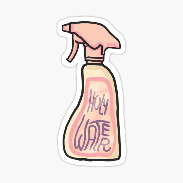 "Holy Water Spray Bottle" Sticker for Sale by ThiagoFalleiro | Redbubble