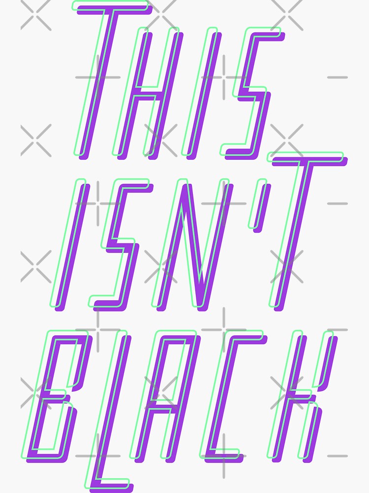 "zxcz - This is not black" Sticker for Sale by MetaVecArt | Redbubble