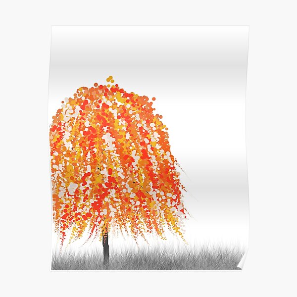 "Orange Willow Tree" Poster for Sale by VieiraGirl | Redbubble