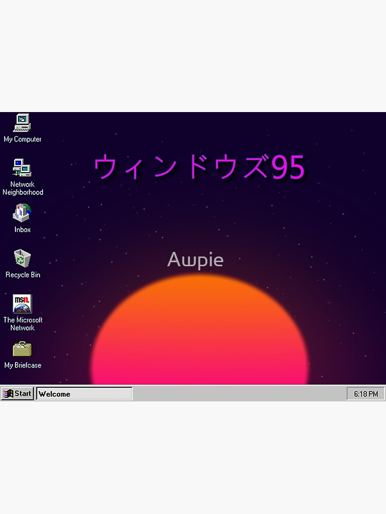 "Windows 95 Vaporwave" Sticker for Sale by Awpie | Redbubble