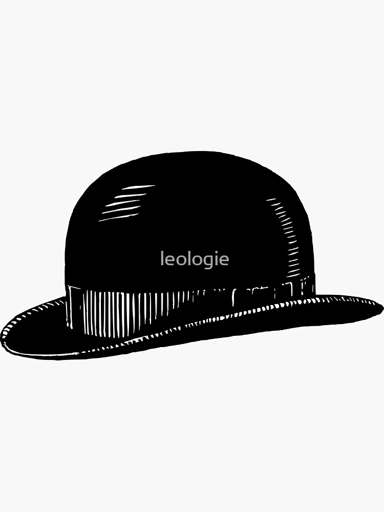 "Round black hat" Sticker by leologie | Redbubble