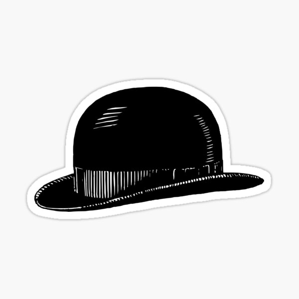 "Round black hat" Sticker by leologie | Redbubble