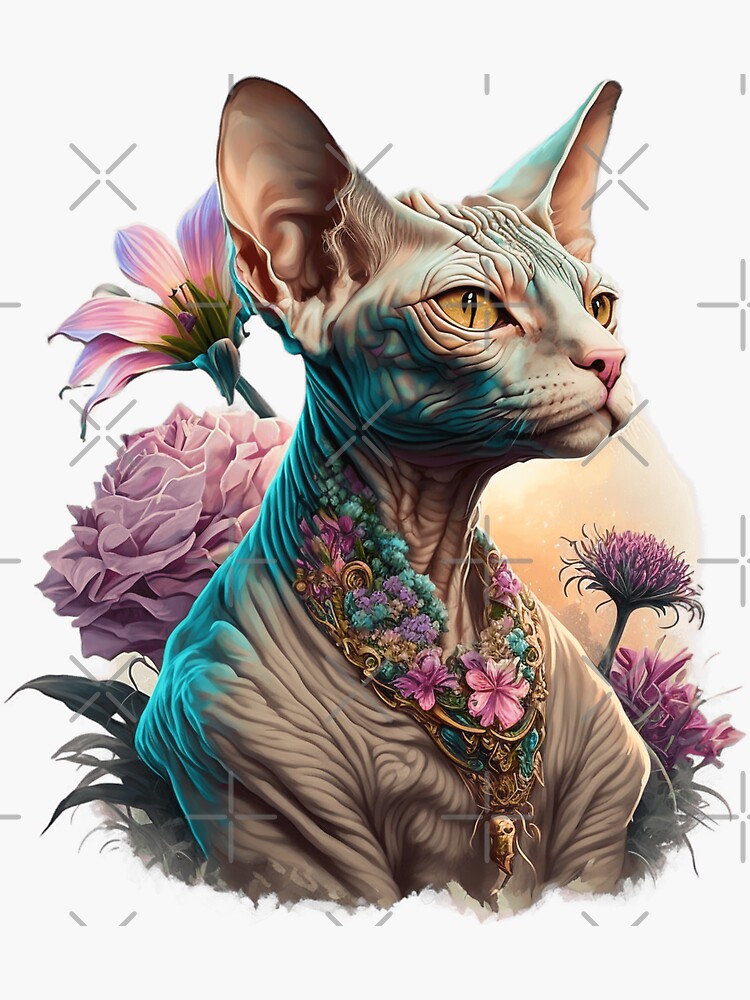 "Sphynx Cat" Sticker for Sale by TortoPlus | Redbubble