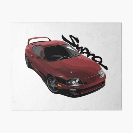 "Toyota Supra MK4 Red" Art Board Print for Sale by MrPayne | Redbubble