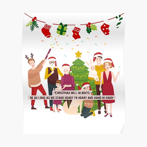 "Family Christmas, happy christmas" Poster for Sale by senouz | Redbubble