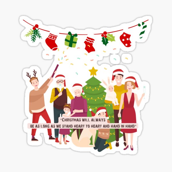 "Family Christmas, happy christmas" Sticker for Sale by senouz | Redbubble