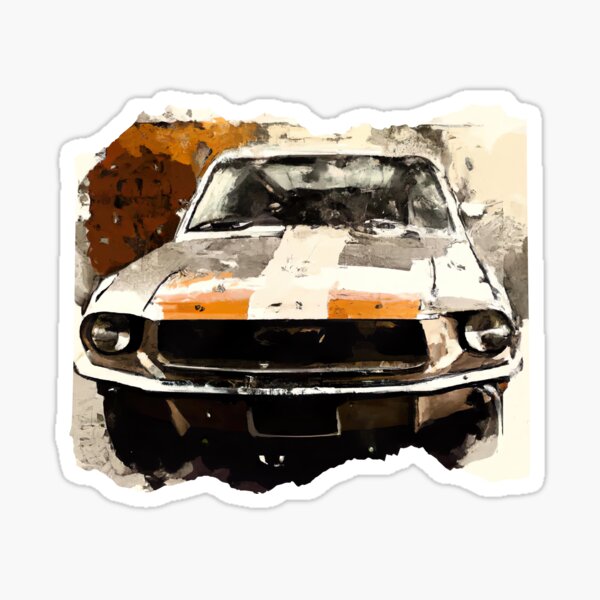 "Classic Ford Mustang" Sticker for Sale by ASwissBear | Redbubble