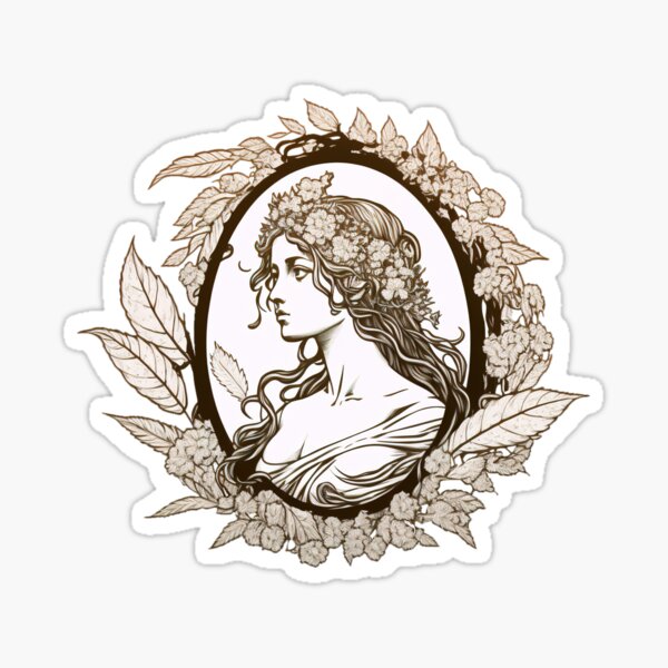 "Venus with flowers" Sticker for Sale by Imagier | Redbubble