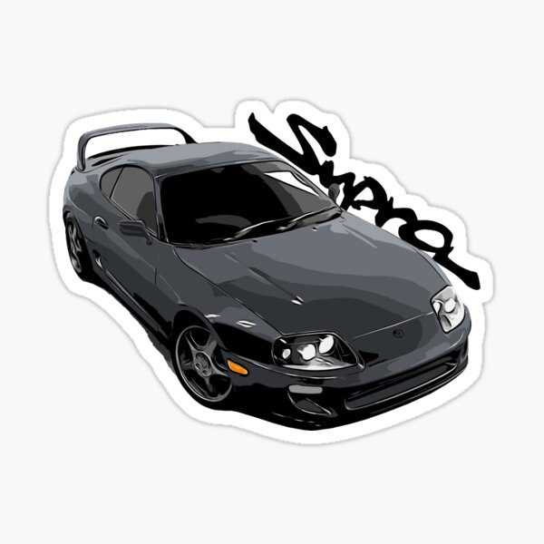 "Toyota Supra MK4 Grey" Sticker for Sale by MrPayne | Redbubble