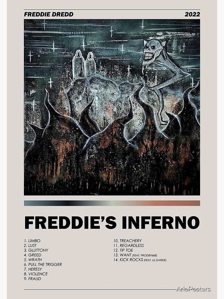 "Freddie's Inferno | Freddie Dredd | Album Poster & More |" Poster for Sale by ArioPosters ...