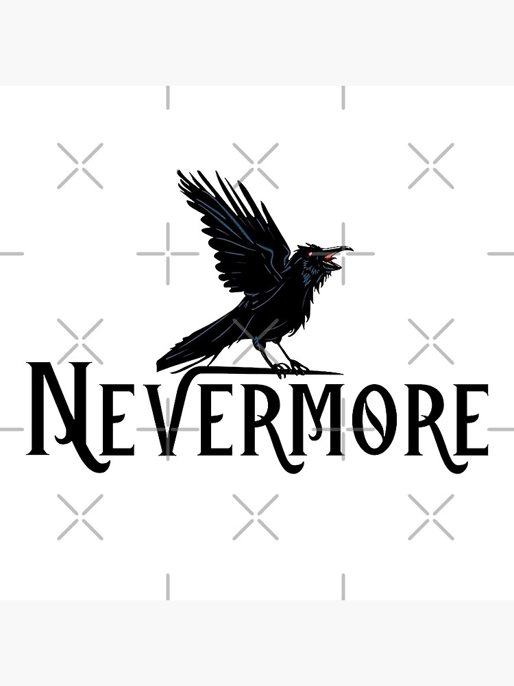 "Black and White Nevermore Crow Tattoo" Poster for Sale by Cesarcali ...