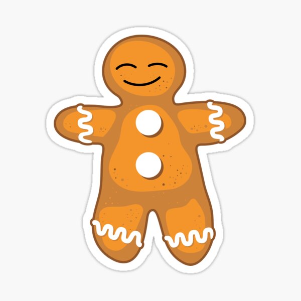 "Gingerbread Man" Sticker for Sale by dreamartcher | Redbubble
