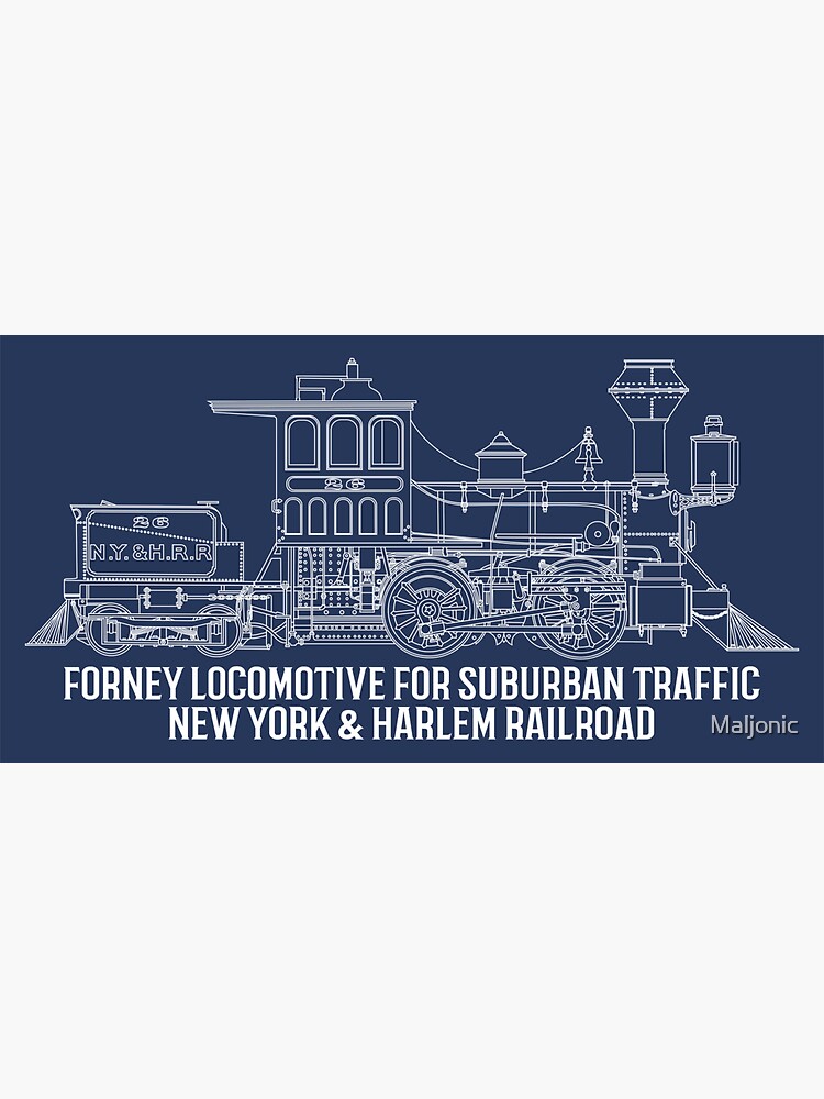 "1876 Forney Steam Locomotive for New York Suburban Traffic Blueprint ...