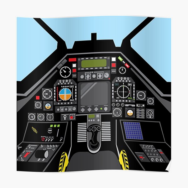 "Airplane cockpit" Poster by vectorworks51 | Redbubble