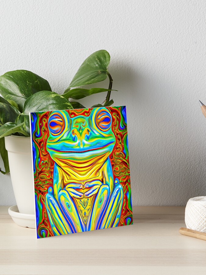 "Froggy Animal Spirit (11) - Trippy Psychedelic Frog" Art Board Print ...