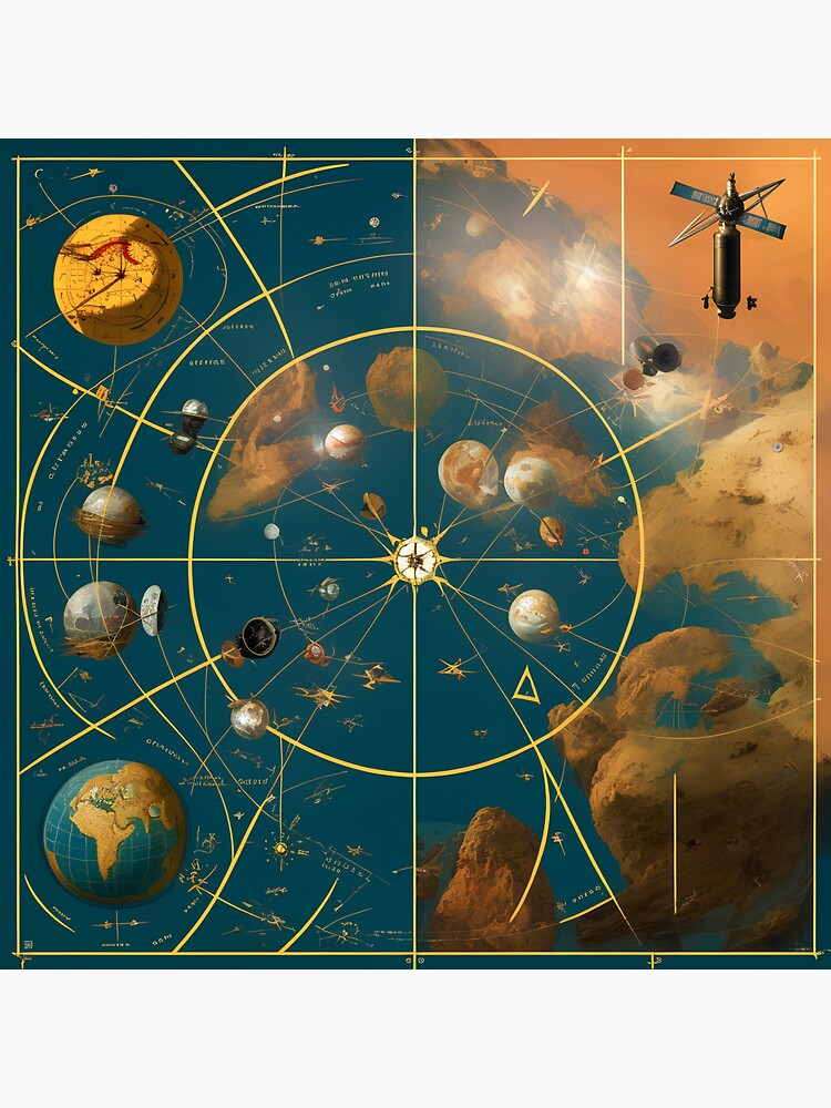 "Space Maps" Sticker for Sale by BorisDavonte | Redbubble