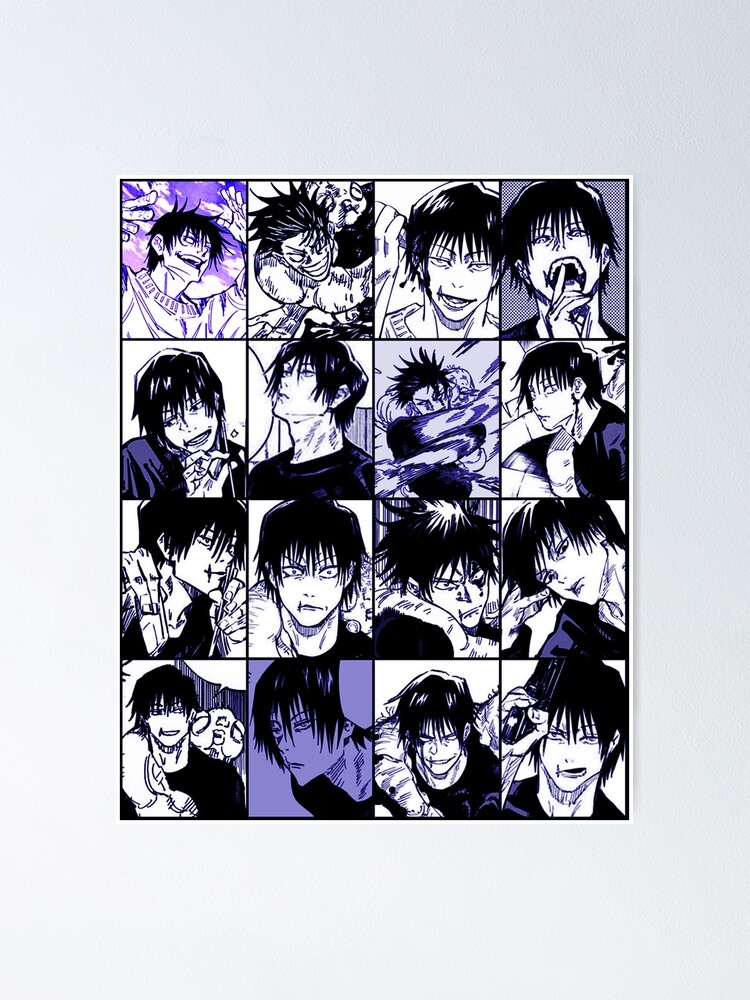 "Toji Fushiguro jujutsu kaisen manga panels collage " Poster for Sale ...