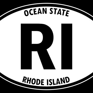 "Rhode Island, RI, Ocean State - State Abbreviation and Motto Oval ...