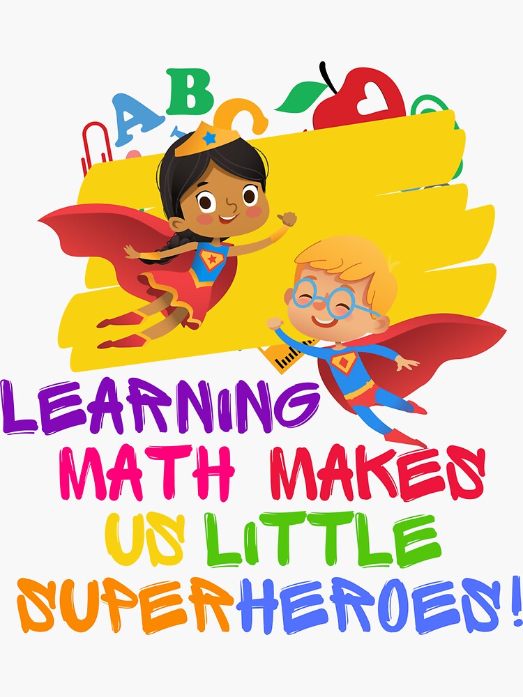 "Math Teacher Superhero Appreciation" Sticker for Sale by superteachers ...