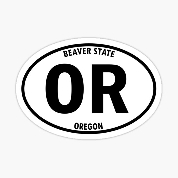 "Oregon, OR, Beaver State - State Abbreviation and Motto Oval Travel ...