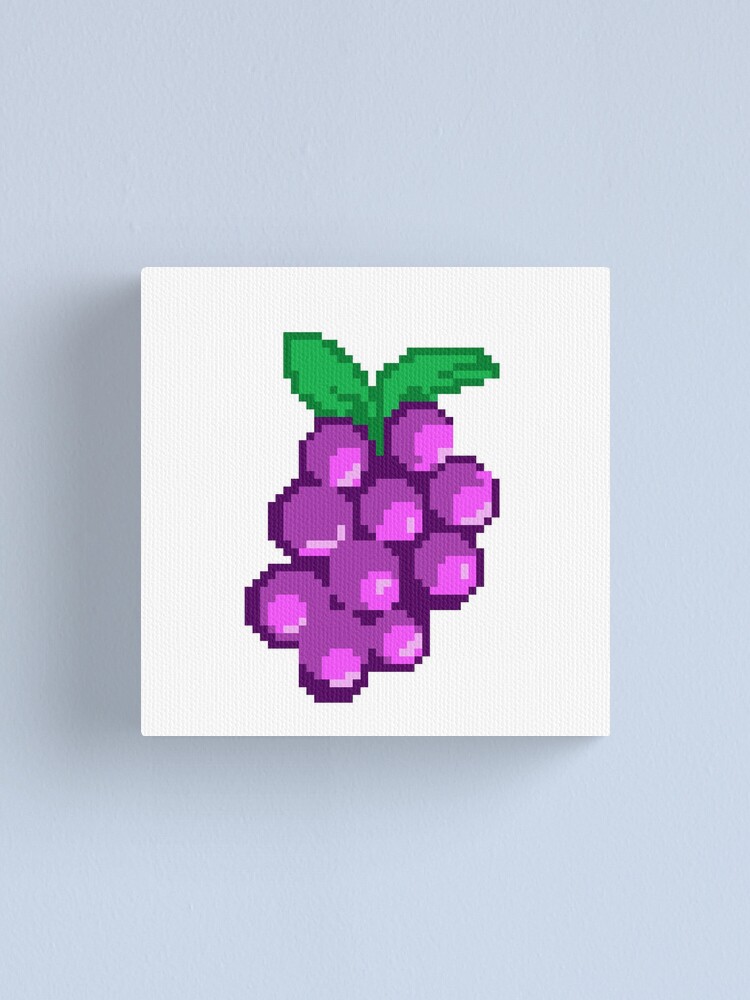 "Grape Pixel Art 8 Bit" Canvas Print by pixellart | Redbubble