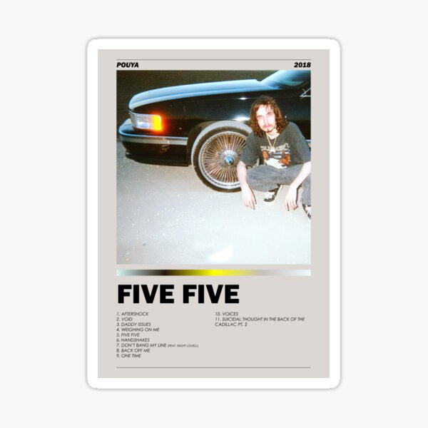 "Five Five | Pouya | Album Poster & More | " Sticker for Sale by ...