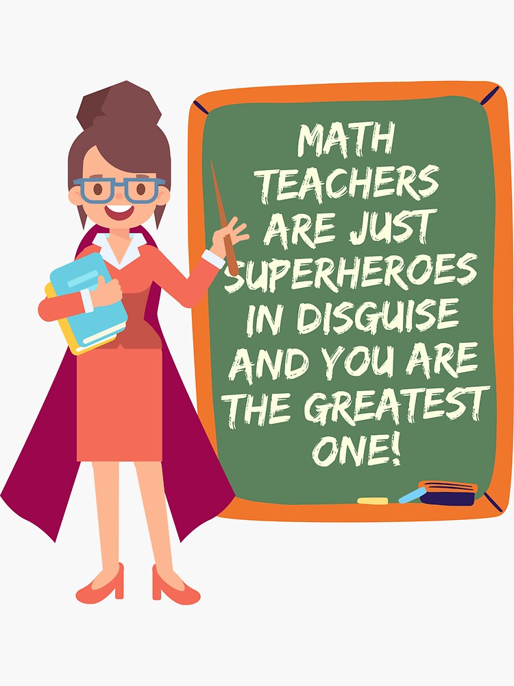 "Best Math Teacher Appreciation" Sticker for Sale by superteachers ...