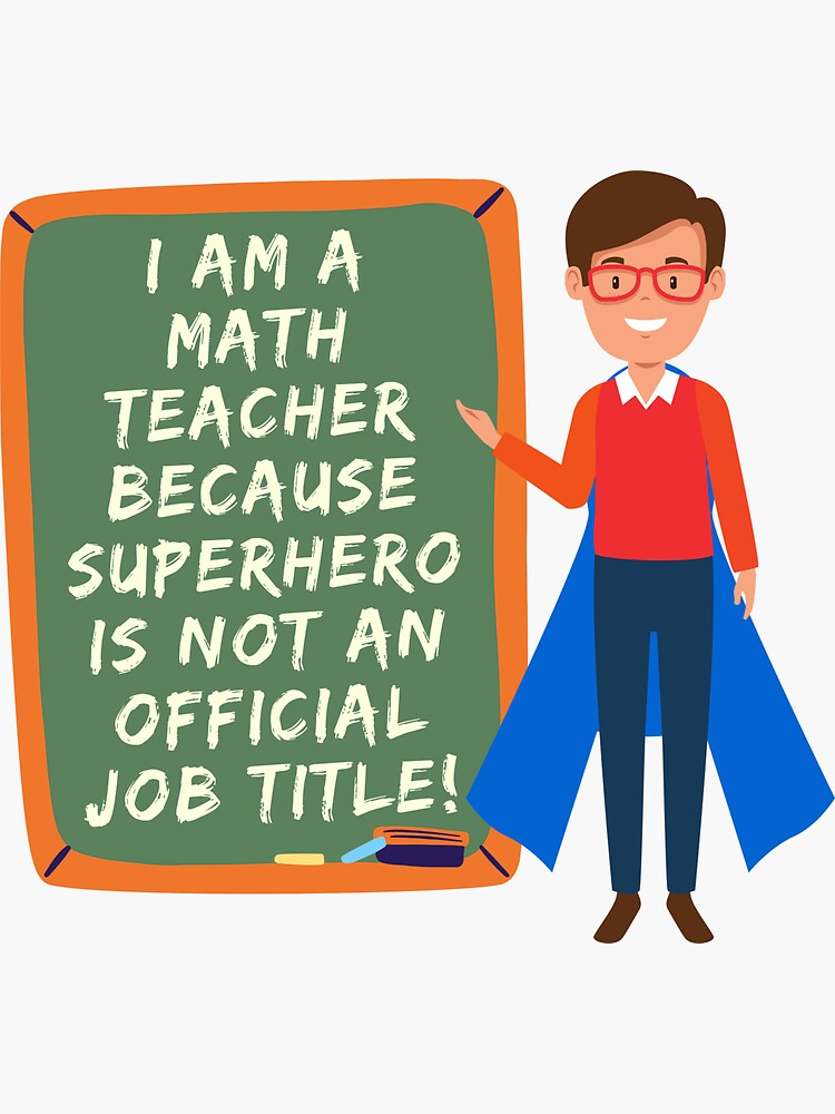 "Best Math Teacher Appreciation" Sticker for Sale by superteachers ...