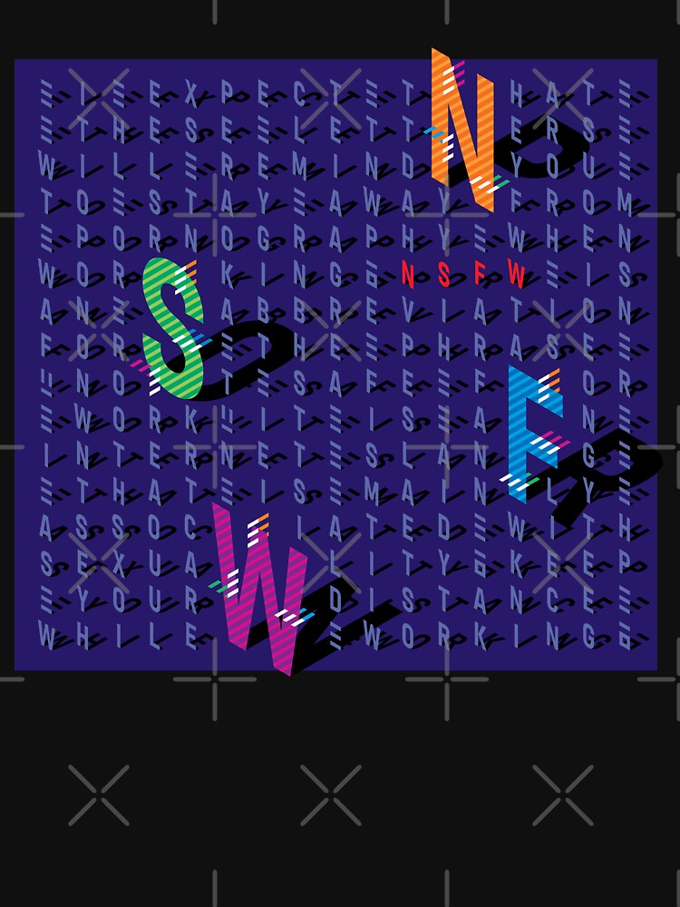 "NSFW / PORN, Not Safe For Work, (Deep Blue)" Essential T-Shirt for Sale by Exo-Zone | Redbubble