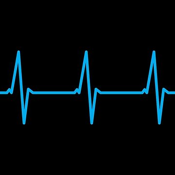 "Electrocardiogram (ECG) Heart Beat (Blue)" Sticker for Sale by STUDIO ...
