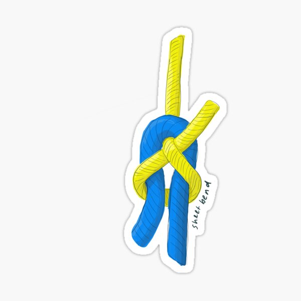 "Sheet bend knot" Sticker for Sale by C1pmvcq0 | Redbubble