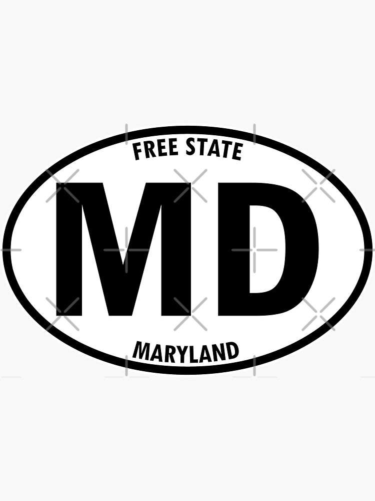 "Maryland, MD, Free State - State Abbreviation and Motto Oval Travel ...
