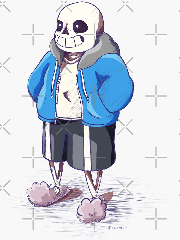 "Sans " Sticker for Sale by lunauwu123 | Redbubble