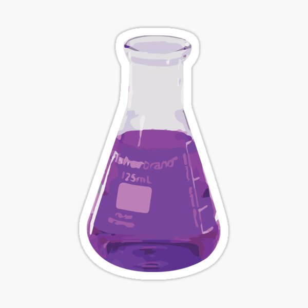 "Erlenmeyer Flask - Purple" Sticker for Sale by Synteny | Redbubble