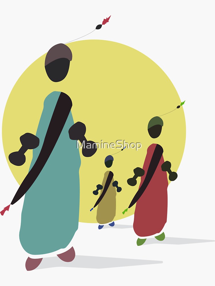 "Moroccan Gnawa music" Sticker for Sale by MamineShop | Redbubble