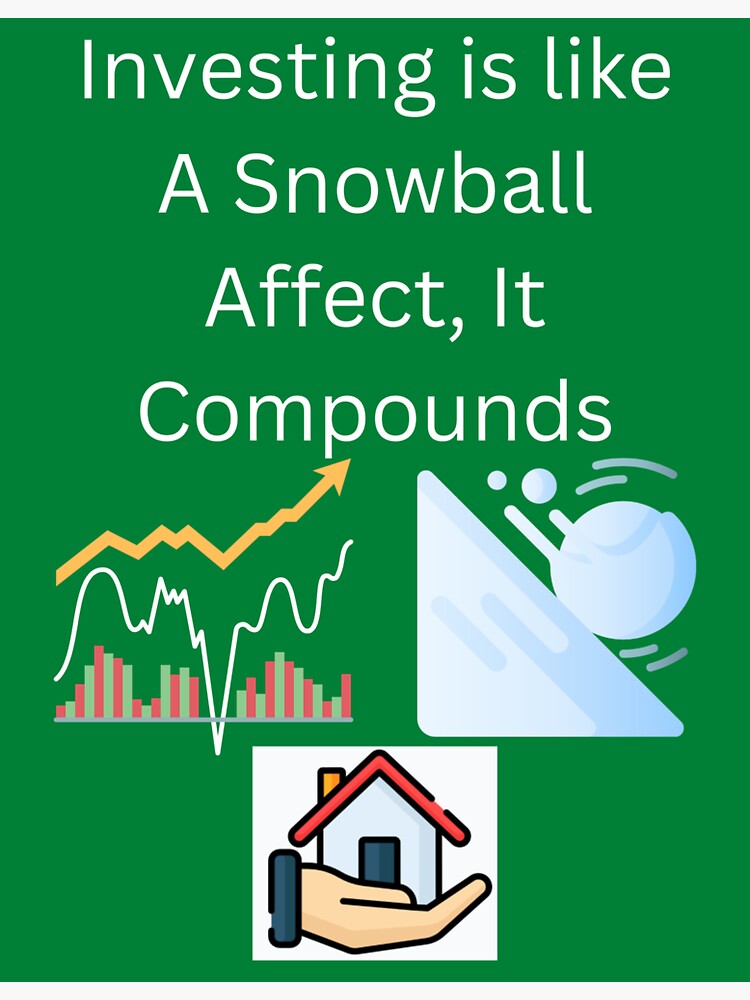 "Investing is like A Snowball Affect , It Compounds" Sticker for Sale ...