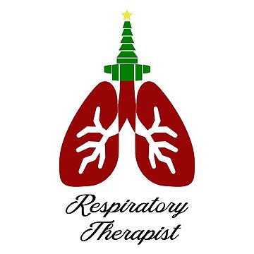 "Oxygen Christmas Tree with Lung, Respiratory Therapist Christmas" Art ...