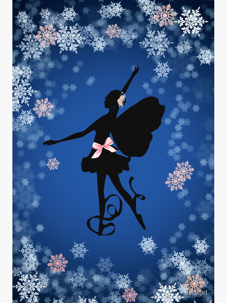 "Snowflake Ballerina in Silhouette" Sticker for Sale by Jerugirl ...