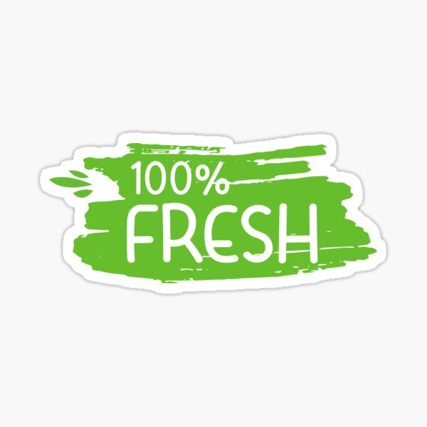 "100% Fresh Fruits Vegetables Vegan Farmer Vegetarian Kawaii" Sticker ...