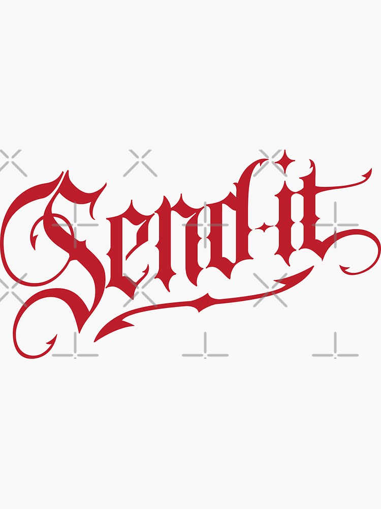 "Send it gothic tattoo" Sticker for Sale by D4mon | Redbubble