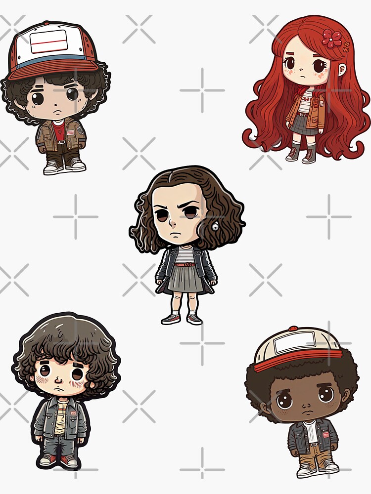 "Stranger Things Characters" Sticker for Sale by RogueDroid | Redbubble