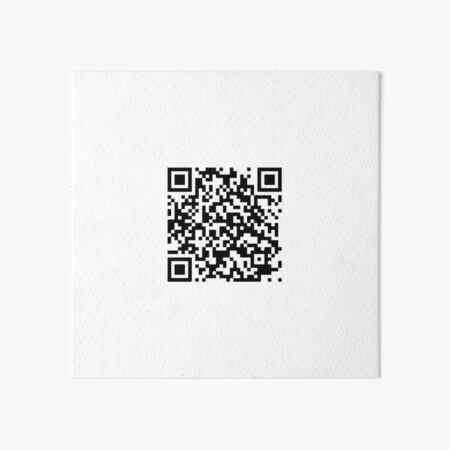 "Rick Astley - Never Gonna Give you up QR Code. Rick Roll song" Art ...