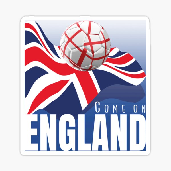 "England National Football Team " Sticker for Sale by RedBidSmithArt ...