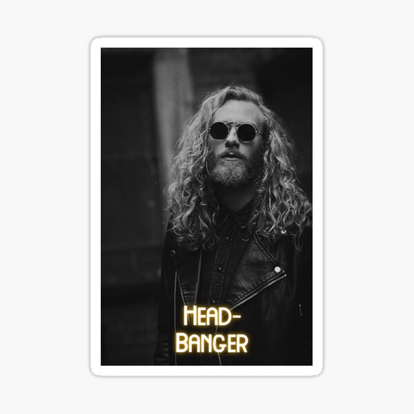 "Headbanger" Sticker for Sale by Radicomics | Redbubble