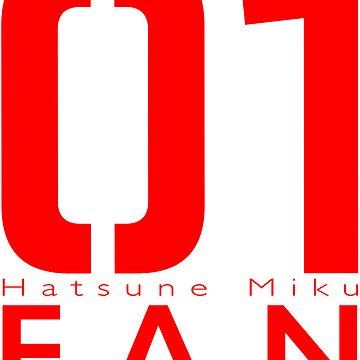 "#01 Hatsune Miku Fan" Sticker for Sale by lycchi | Redbubble